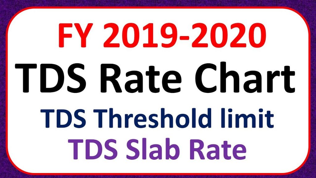 TDS Rate Chart for Financial Year 2019-2020 | Fy 2019-20 | Pdf Download ...
